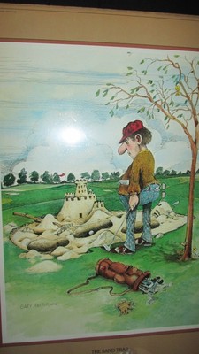 Rare Vintage Gary Patterson Golf Print " Sand Trap " 14" x 11 #11505 ...