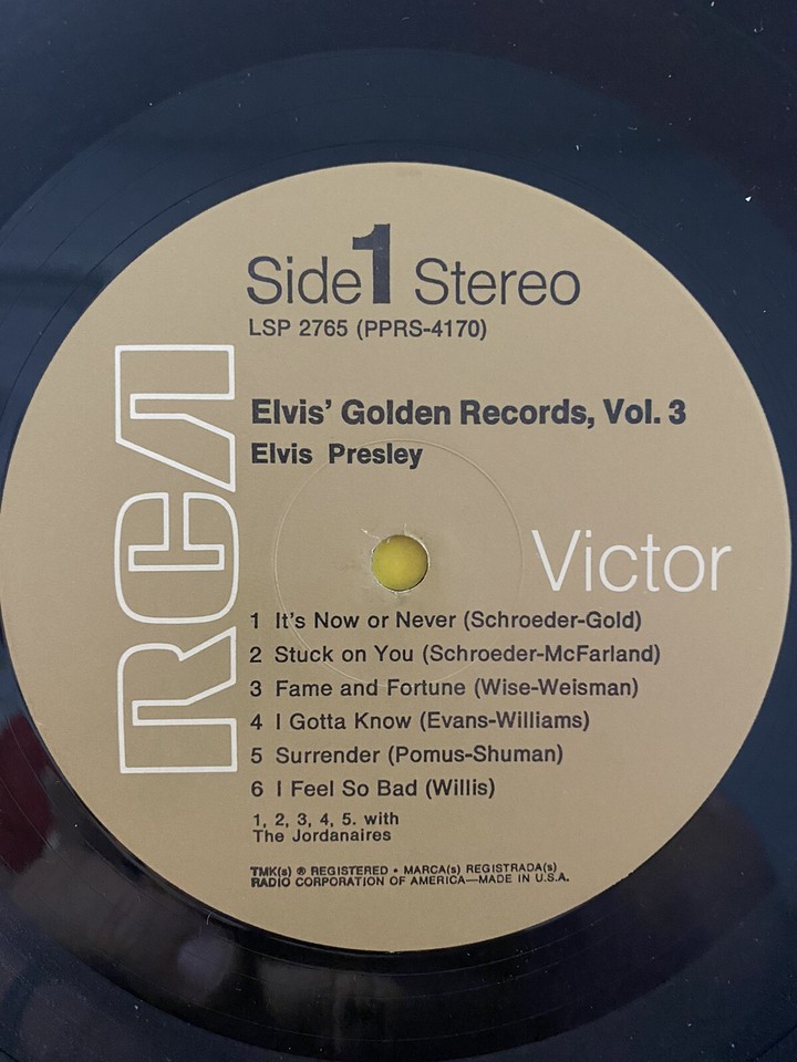Elvis Presley - Elvis' Golden Records Vol 3 LP LSP 2765 Vinyl 1976 Tan ...