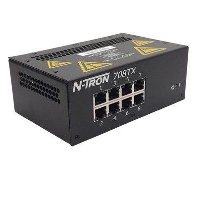 Red Lion N-Tron 708TX Managed Industrial Ethernet Switch, 8-Port, 10 ...