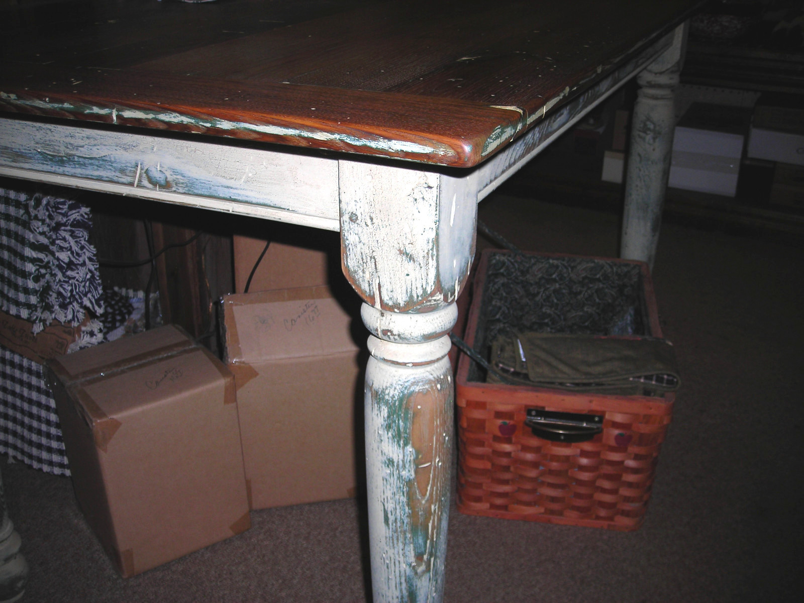 ANTIQUE HAND CRAFTED "AMERICAN CHESTNUT" WOOD PRIMITIVE COUNTRY FARM ...