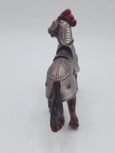 Bullyland Medieval Knight Horse Battle JOUST Armor Silver 4.5" Made In ...