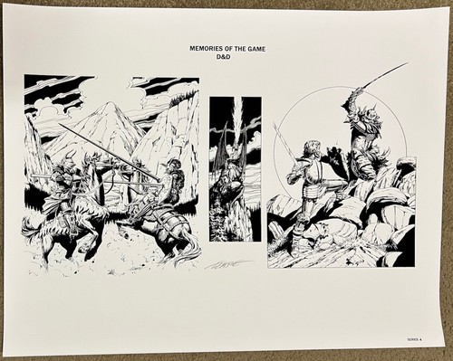 Larry Elmore Signed AD&D TSR Memories of the Game RPG Fantasy Art Print ...