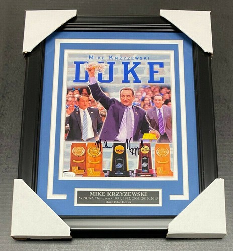 Mike Krzyzewski A COACH K AUTOGRAPHED 8X10 FRAMED PHOTO DUKE BLUE ...
