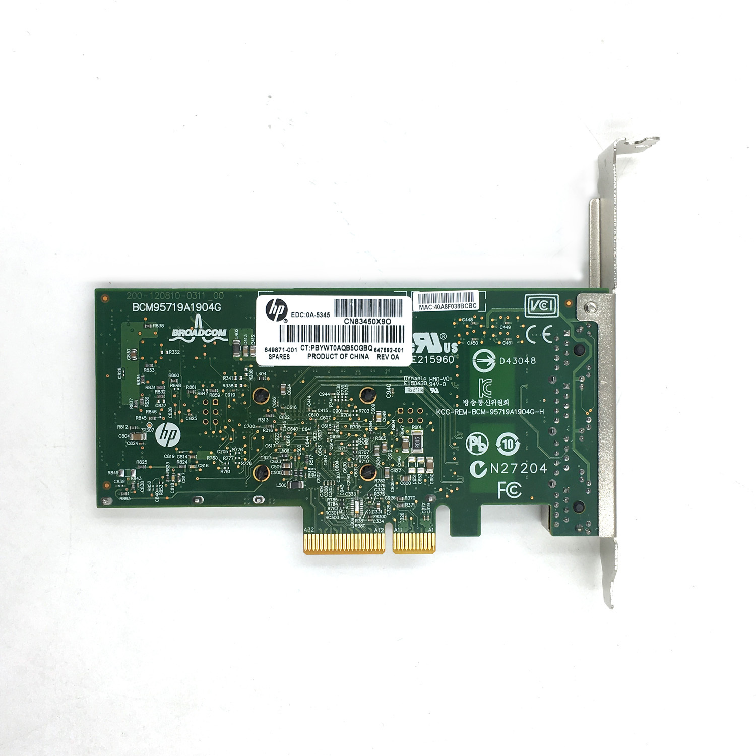 New HP Ethernet 1Gb 4-Port 331T Adapter - 647594-B21 / 649871-001 ...