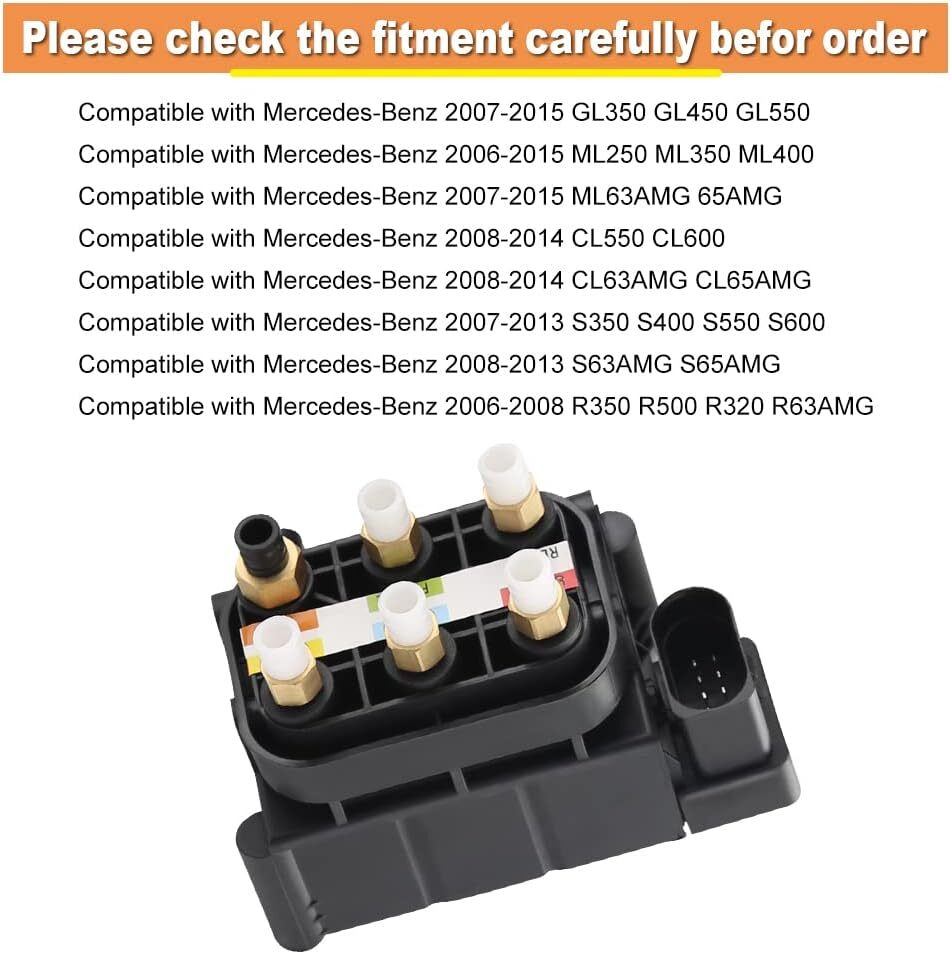 Air Suspension Valve Solenoid Block for Mercedes Benz 2007-2015 W164 ...