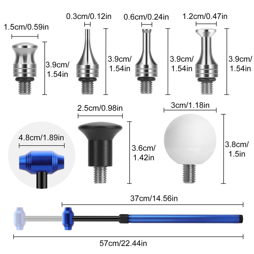 Retractable Car Dent Repair Tool Paintless Dent Tap Down Removal Hammer ...