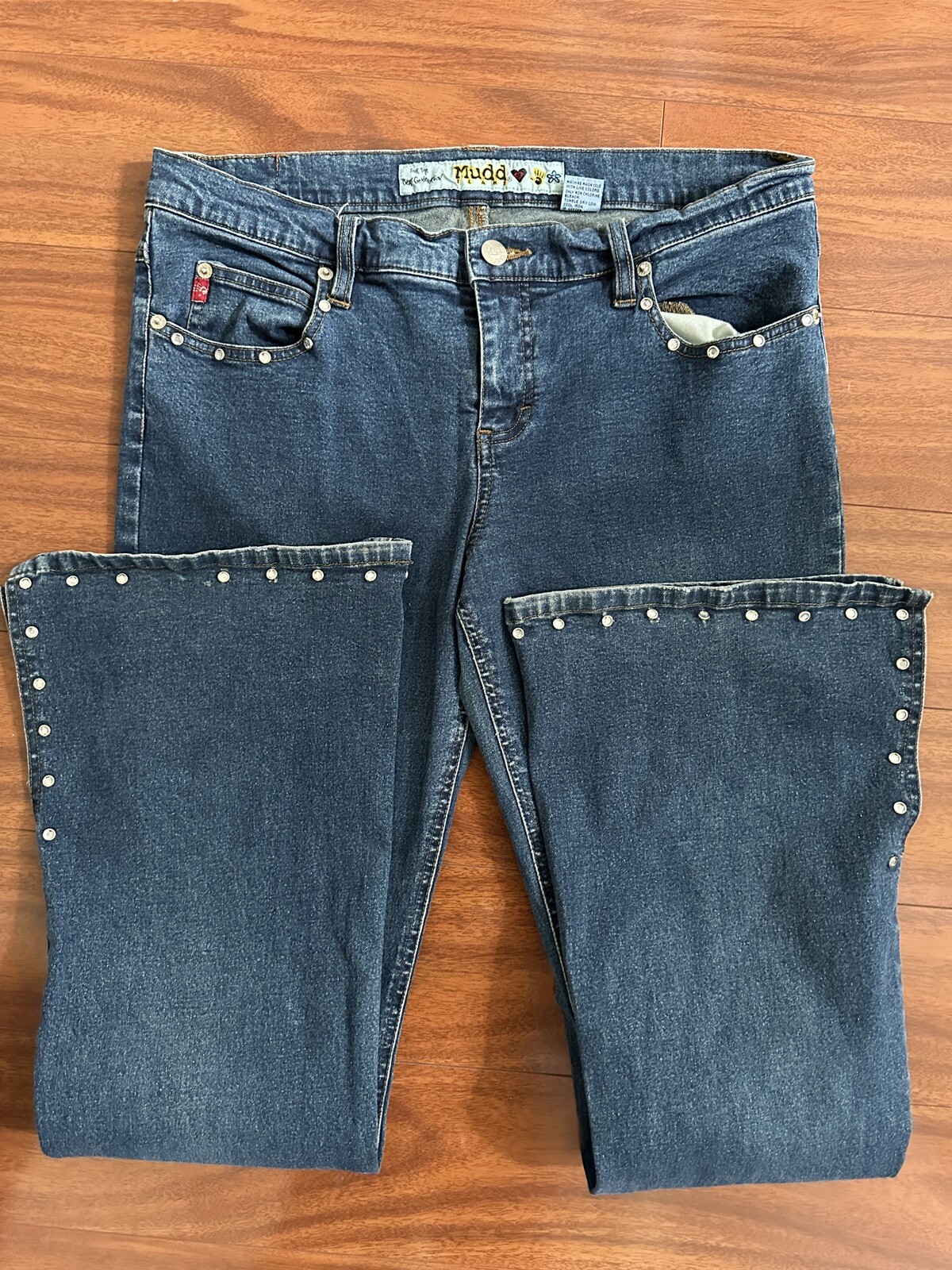 Y2k vintage 90’s Mudd Lizzie McGuire flare gem denim … - Gem