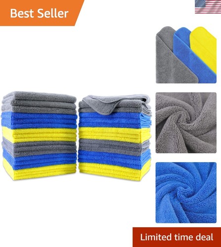 Super Absorbent 16x16 Microfiber Towels - Lint Free & Streak Free, 36 ...