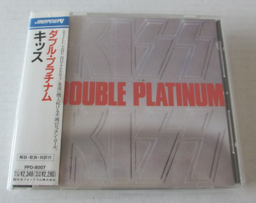 KISS- DOUBLE PLATINUM CD ORIGINAL JAPAN 1989 PPD-8007 w/WHITE OBI RARE ...