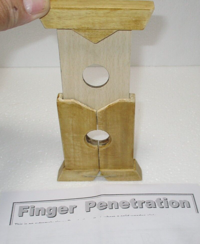 Finger Penetration Frame Magic Trick "Wood" - FINGER GUILLOTINE, Mini ...