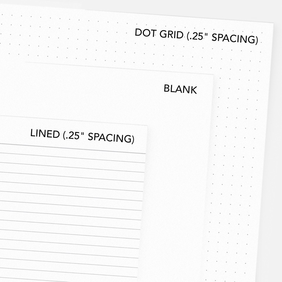 Notebooks Available in Multiple Sizes, Cover Colors, Page Styles, Made ...