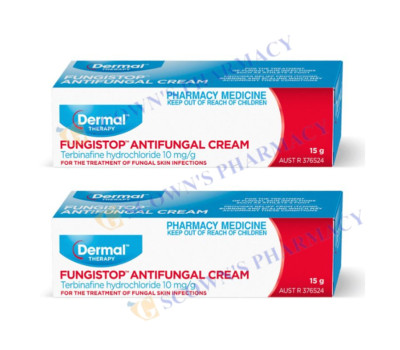 2 x Dermal Therapy Fungistop Antifungal Cream 15 g Treat Fungal Skin ...