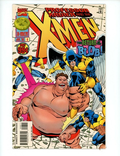 Professor Xavier X-Men #8 Comic Book 1996 VF/NM Blob Cyclops Marvel ...