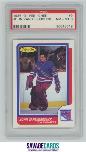 1986-87 O-Pee-Chee John Vanbiesbrouck RC PSA 8 #9 New York Rangers | eBay