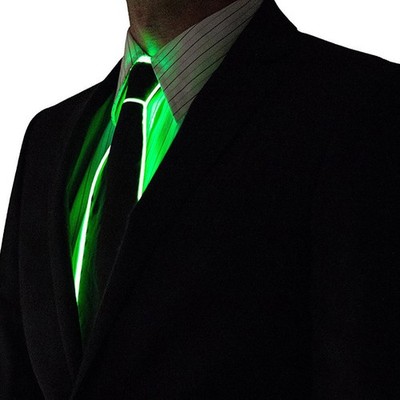 Adjustable LED Flashing Necktie - 19" Polyester Glow Tie for DJ Bar ...