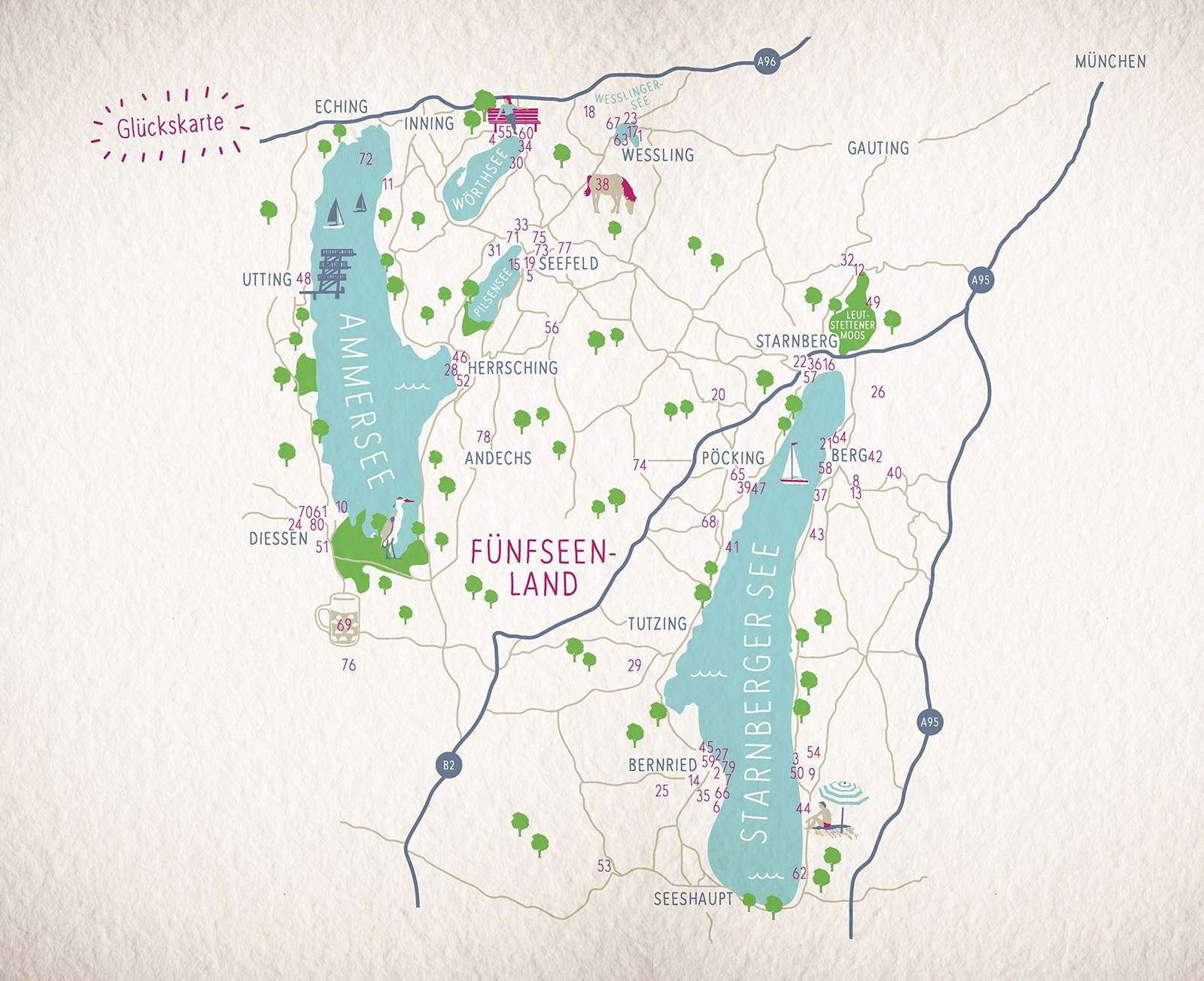 Harald Hesse An Glücksorte im Fünfseenland: Fahr hin und (Hardback) (UK ...