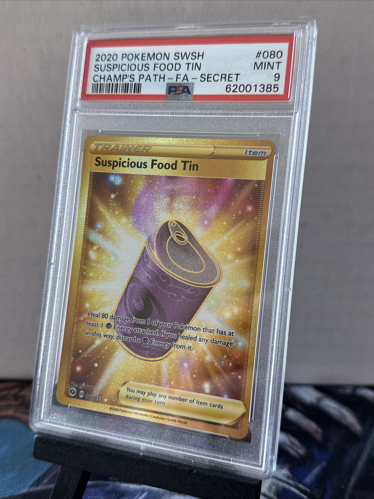 Pokemon Suspicious Food Tin Champion's Path Secret Rare Full Art #080 ...