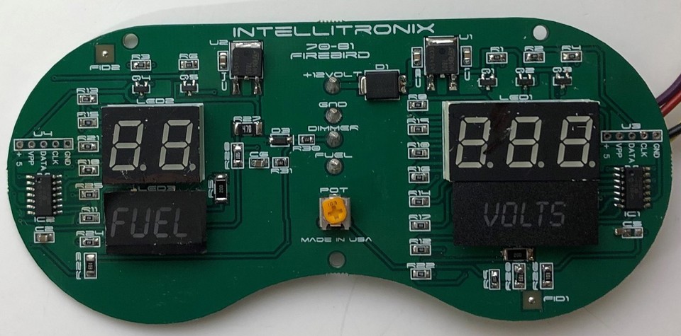 70-81 Firebird Trans Am Digital Dash Panel Red LED Gauges Knight Rider ...