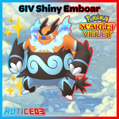 Shiny Emboar 6IV Pokemon Scarlet & Violet 🚀Fast Trade🚀 Indigo DLC Disk ...