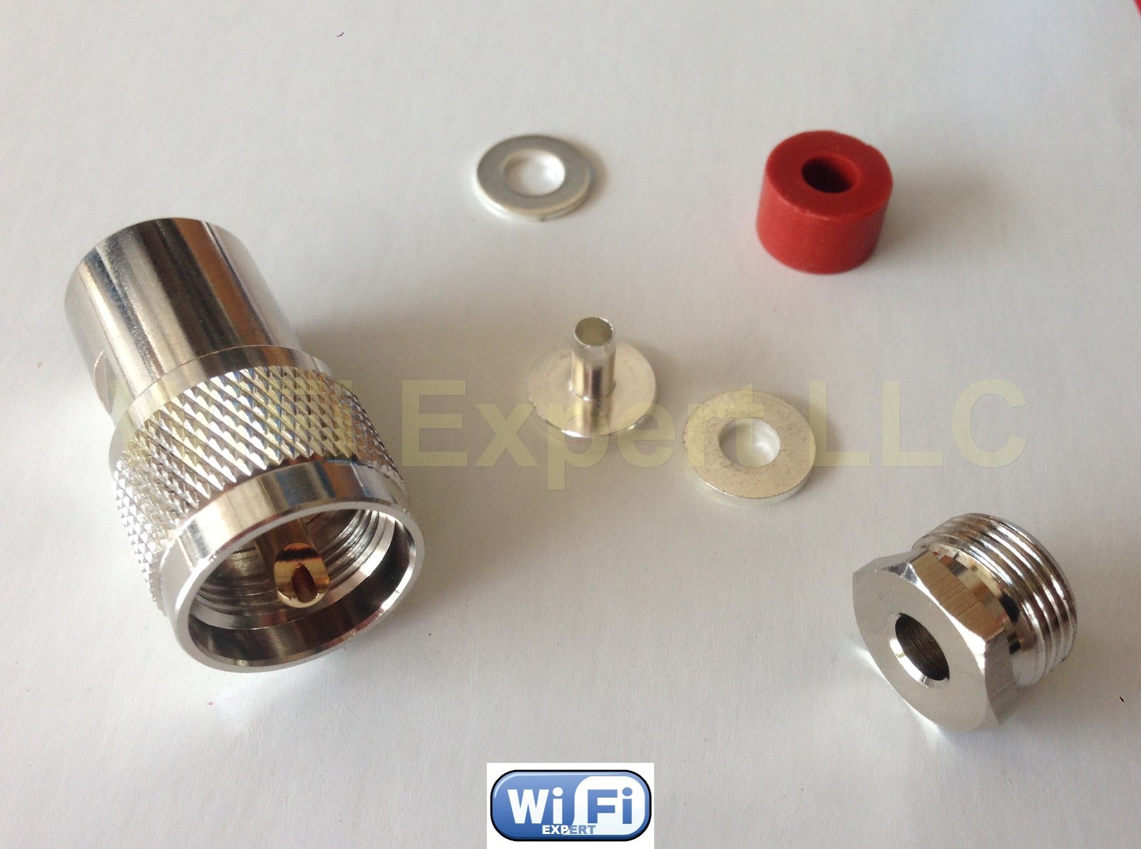 1 x UHF Male Solder pin Clamp RG58 RG142 RG400 LMR195 cable RF ...