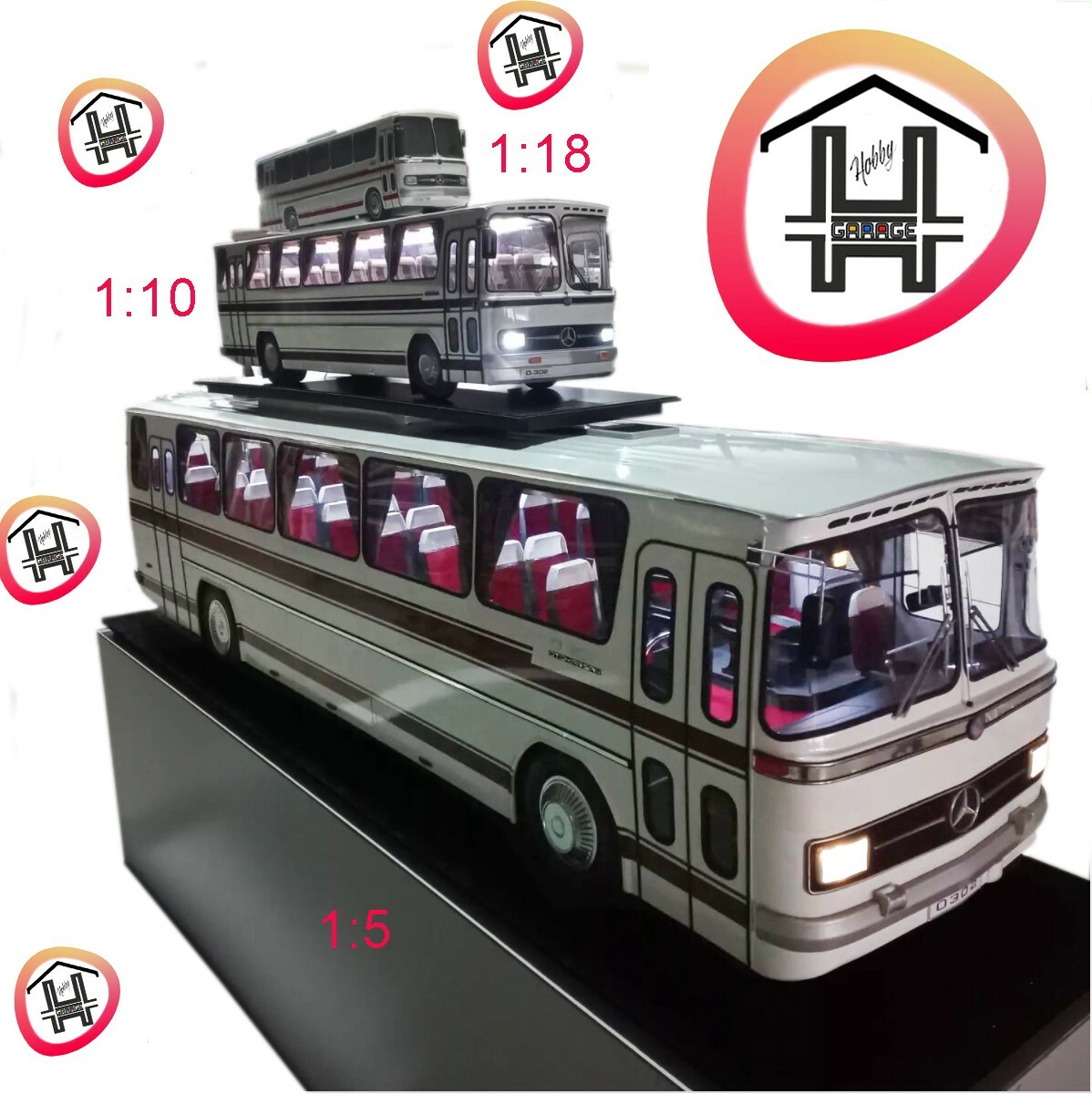 Mercedes Benz 0302 1:5 Scale Model Bus ( Plastic and diecast ...