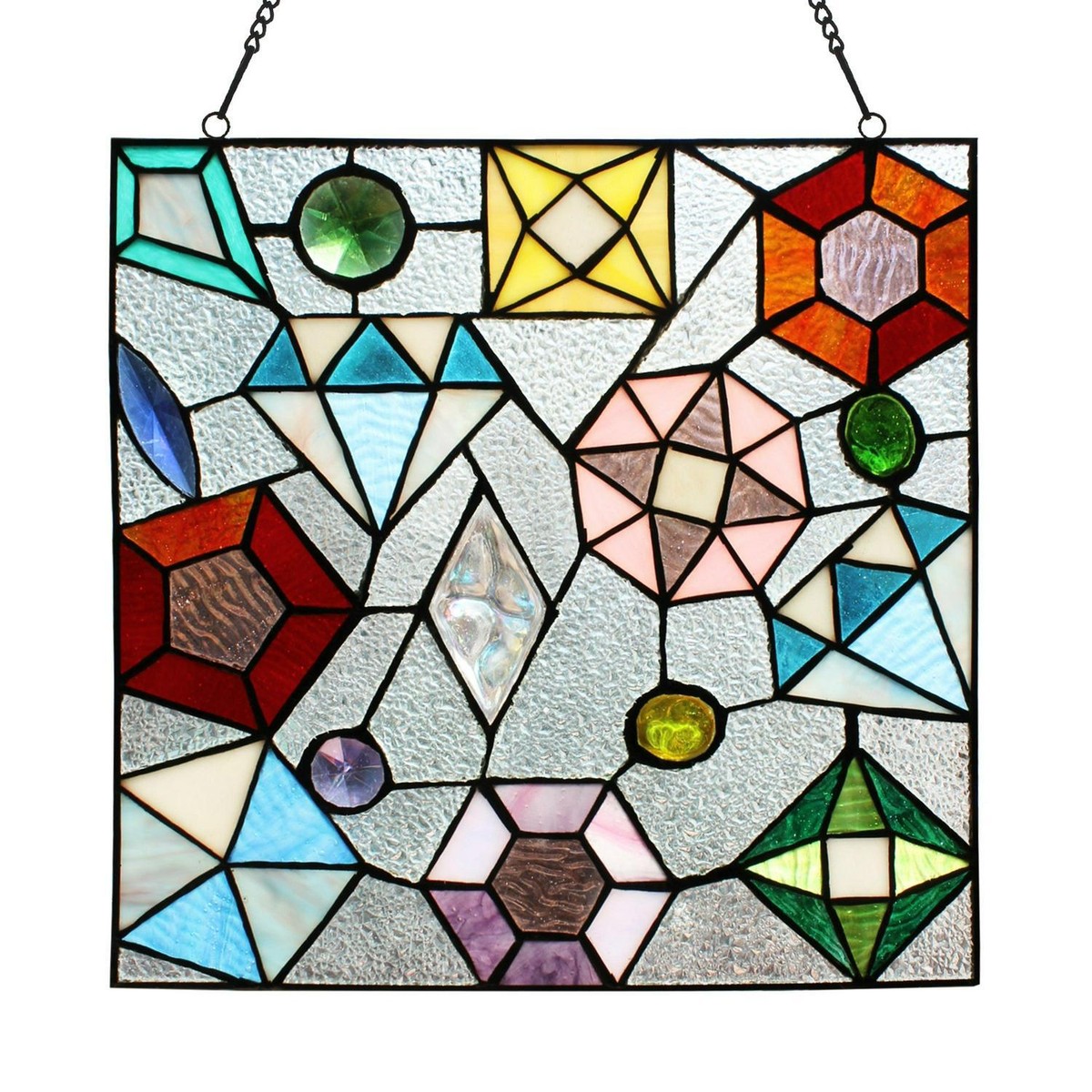 Parallelogram Patterns Stained Glass