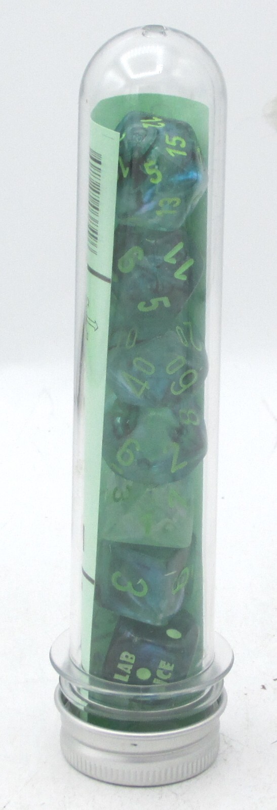 Chessex Lab Dice 6 CHX 30054 Borealis Kelp/Light Green (Polyhedral Set ...