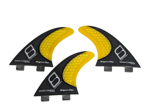 Shapers surfboard Fins Medium Large Tri 3 fin Fits FCS Base Carbon ...