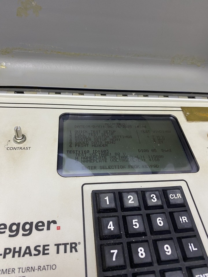 Megger Three Phase Transformer Turns Ratio TTR Tester Catolog 550503 ...