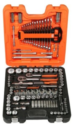Bahco SOCKET, BIT & RATCHET SET S138 138Pcs 1/2", 1/4" & 3/8" Hexagon ...