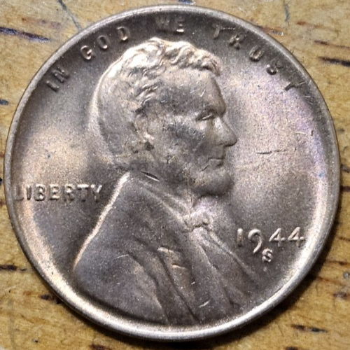 1944 S Lincoln Wheat One Cent 1c Coin Red BU #AA847 | eBay