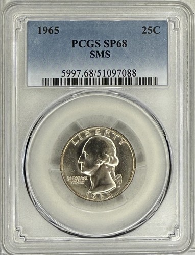1965 SMS SPECIAL MINT SET WASHINGTON QUARTER PCGS SP68, OUTSTANDING EYE ...