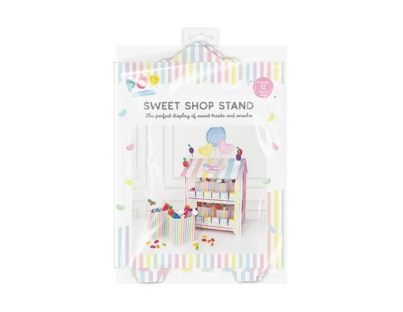 Party Snack Stands – 2 Assorted Designs: Popcorn Stand & Sweet Shop ...