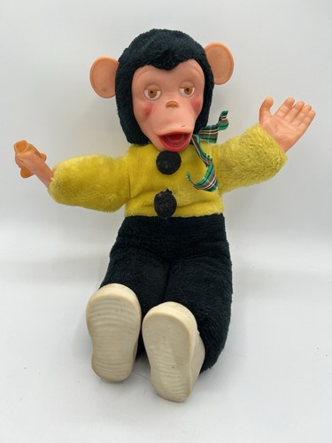 Vintage Zippy Monkey Mr Bim Zip Plush Banana Toy Rubber Face Doll 16 ...