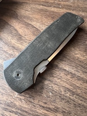 FOX ATCF Original Gangster Green Micarta Folding MagnaCut Knife ...