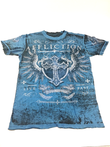 Affliction Live Fast Lost Souls Reversible Short Sleeve T-Shirt Blue ...