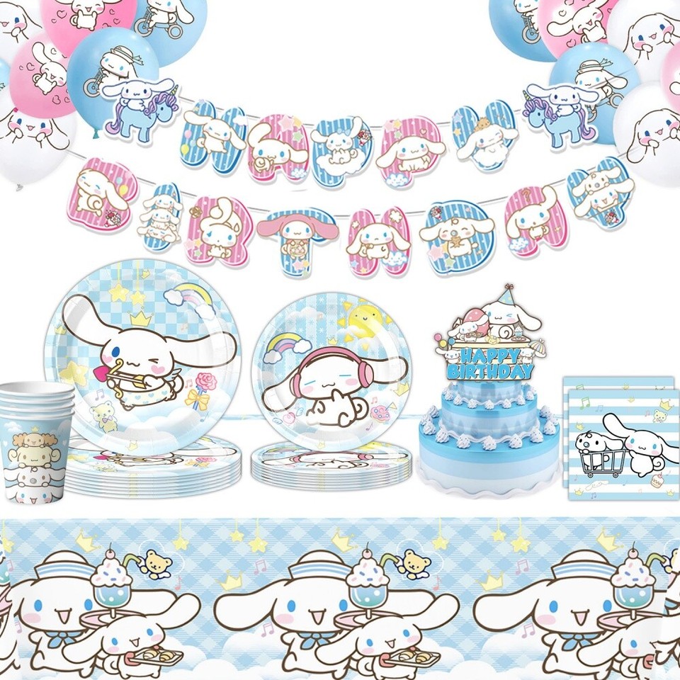 Cinnamoroll Sanrio Party Supplies Balloons Kids Birthday Tableware ...