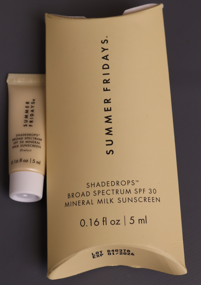 Summer Fridays Shade Drops Mineral Milk Sunscreen 0.16 oz/5 ml [ Pack ...