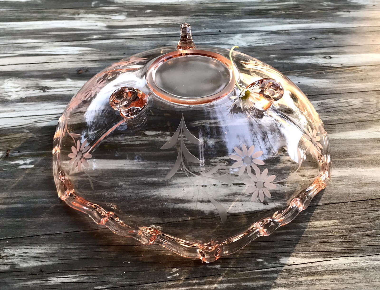 Art Déco Fenne Pressglas Schale Glasschale 3 füssig Glas geschliffen ...