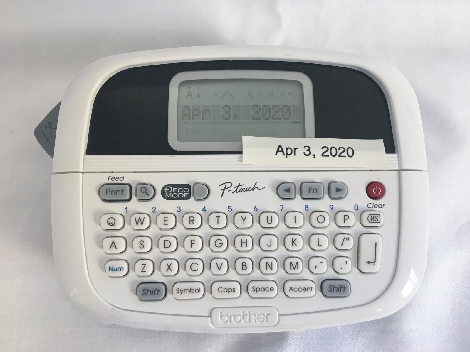 Brother P-Touch 90 w/ Tape Electronic Label Maker Gray/White PT-90 PT90 ...