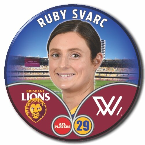 2023 AFLW S7 Brisbane Player Badge - SVARC, Ruby | eBay Australia