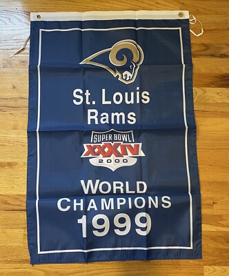 St. Louis Rams 1999 Super Bowl XXXIV Champions Banner/ Flag 2’ x 3’ | eBay