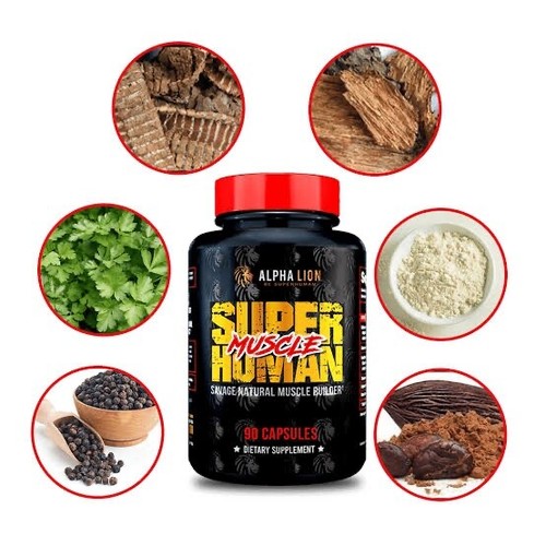 Original Alpha Lion Super Human MUSCLE Savage Natural Muscle Builder 90 ...