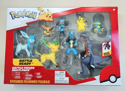 Pokemon Battle Ready Figure Multi-Pack 8 Figure Pikachu, Lucario, Riolu ...