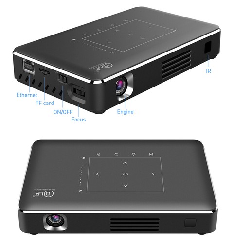 DLP 3D Projector Mini Smart Projectors WIFI 4K Home Theater Built-in ...