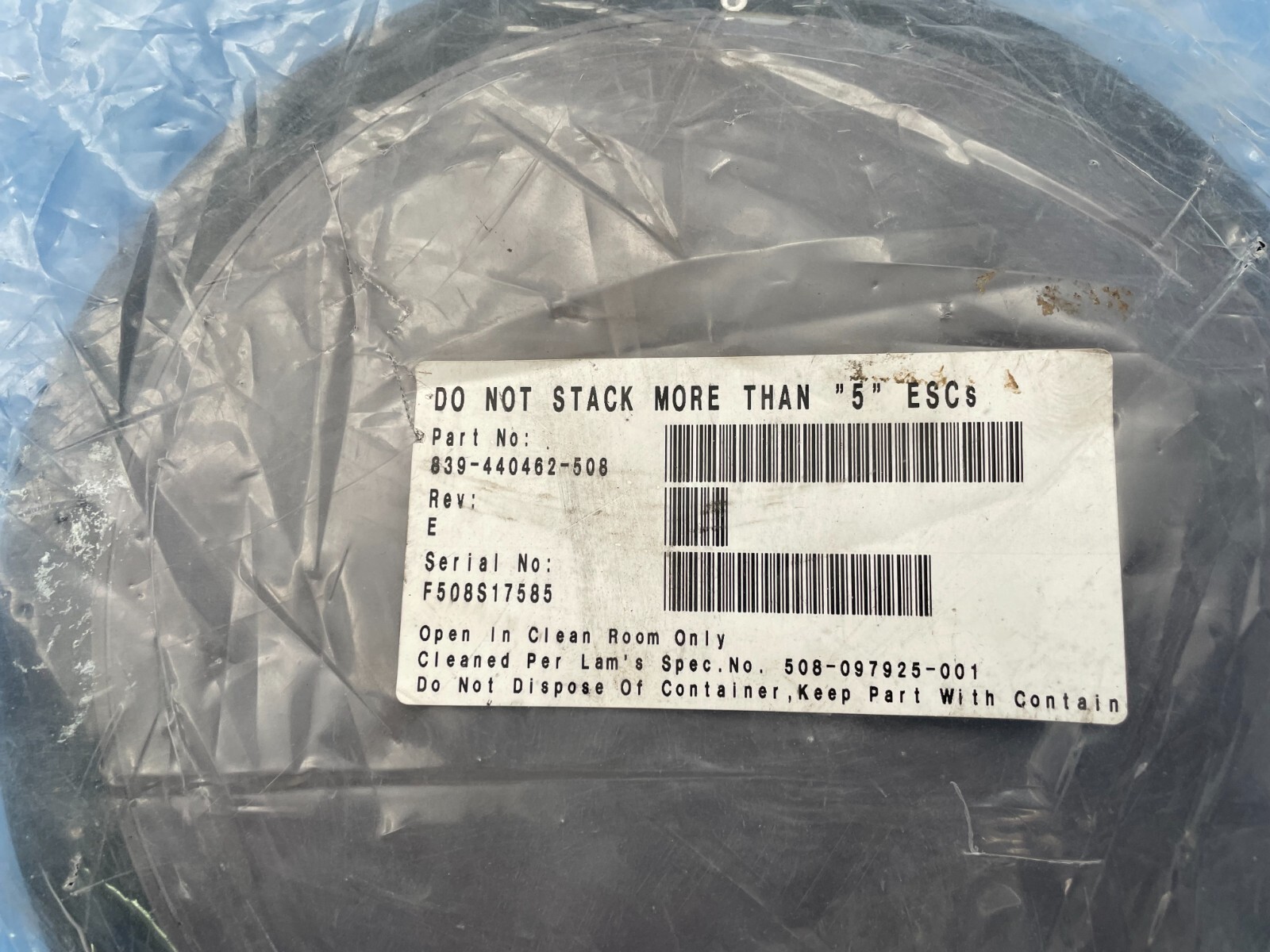 15624 Lam Research ASSY Cap Electrode ESC 8" Semi 839-440462-508 for ...