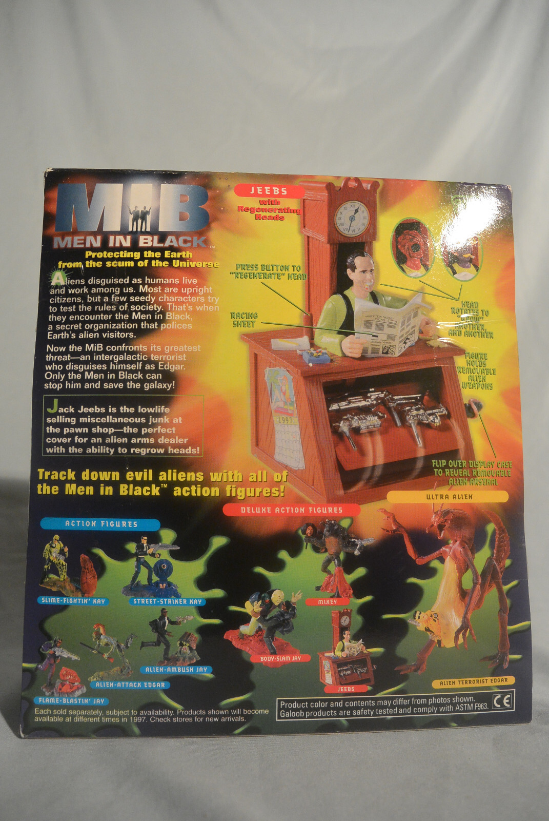 Men In Black MIB Jeebs Figure W/ Regenerating Heads 1997 by Galoob Toys ...