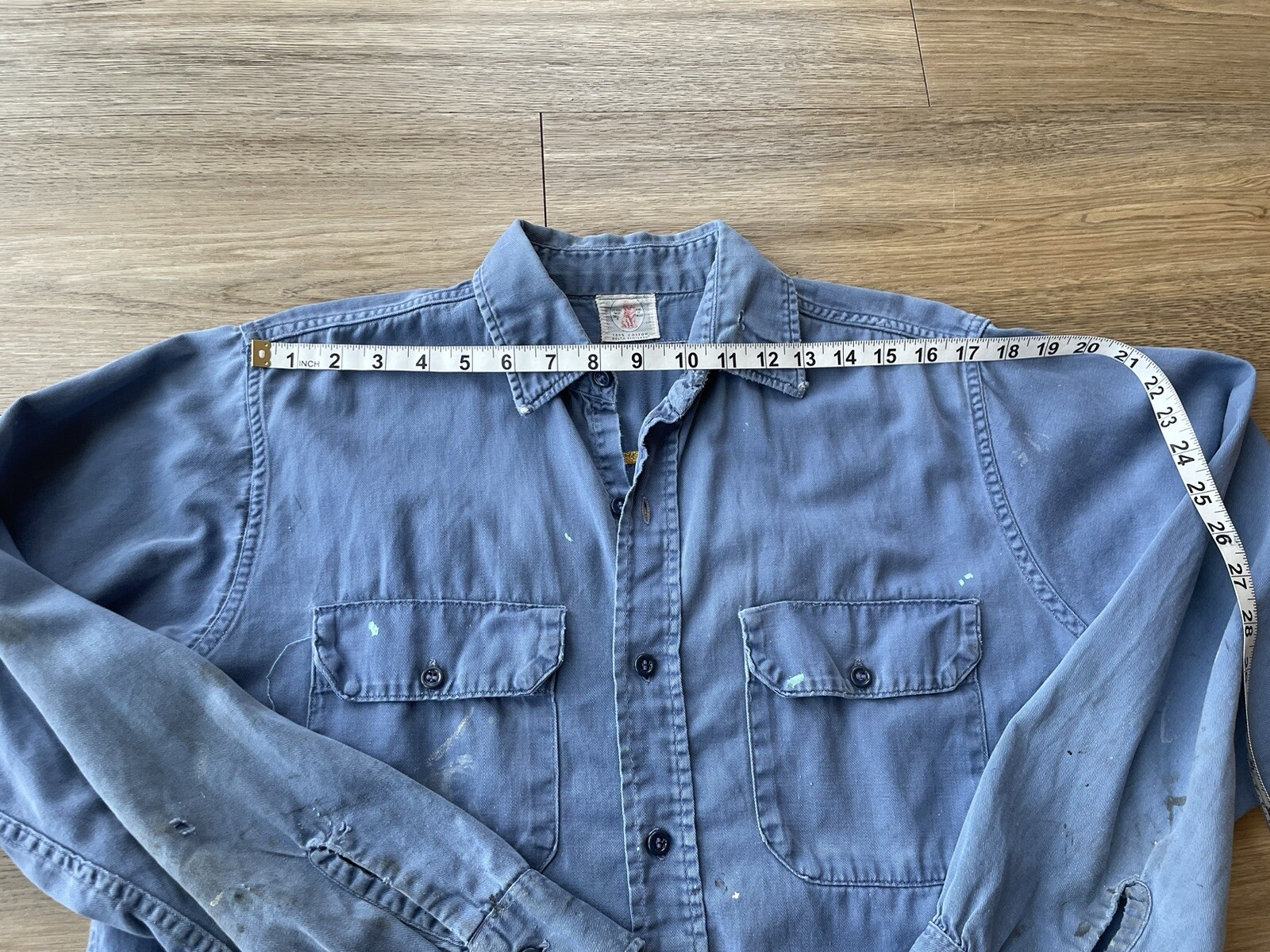 1960s Chainstitch Mechanic Work Shirt vtg Continental… - Gem