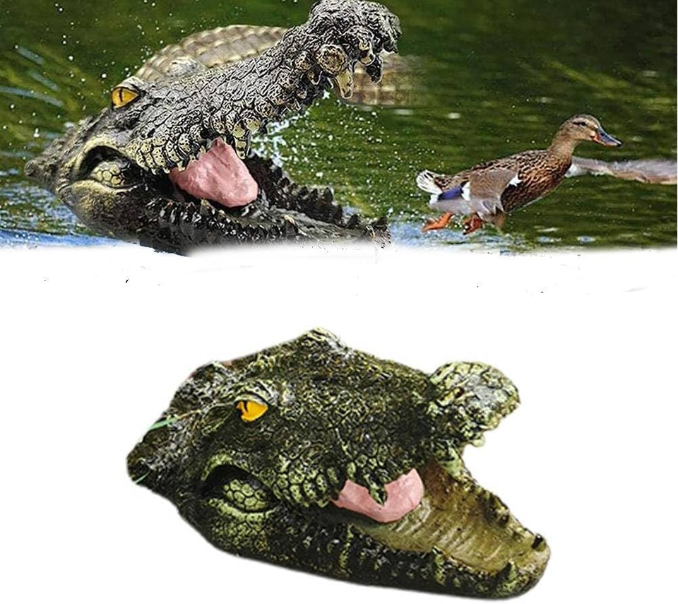 Pond Floating Alligator Head Decoy,Outdoor Pools Float Fake Gator Head ...