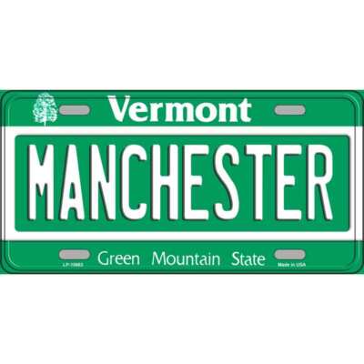 Manchester Vermont Metal Novelty License Plate Tag LP-10663 | eBay